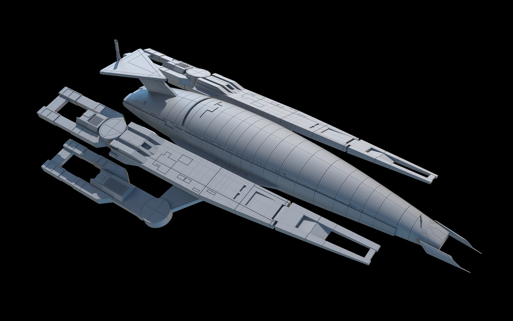 3D Model SR1 Normandy Mass Effect - TurboSquid 2287319