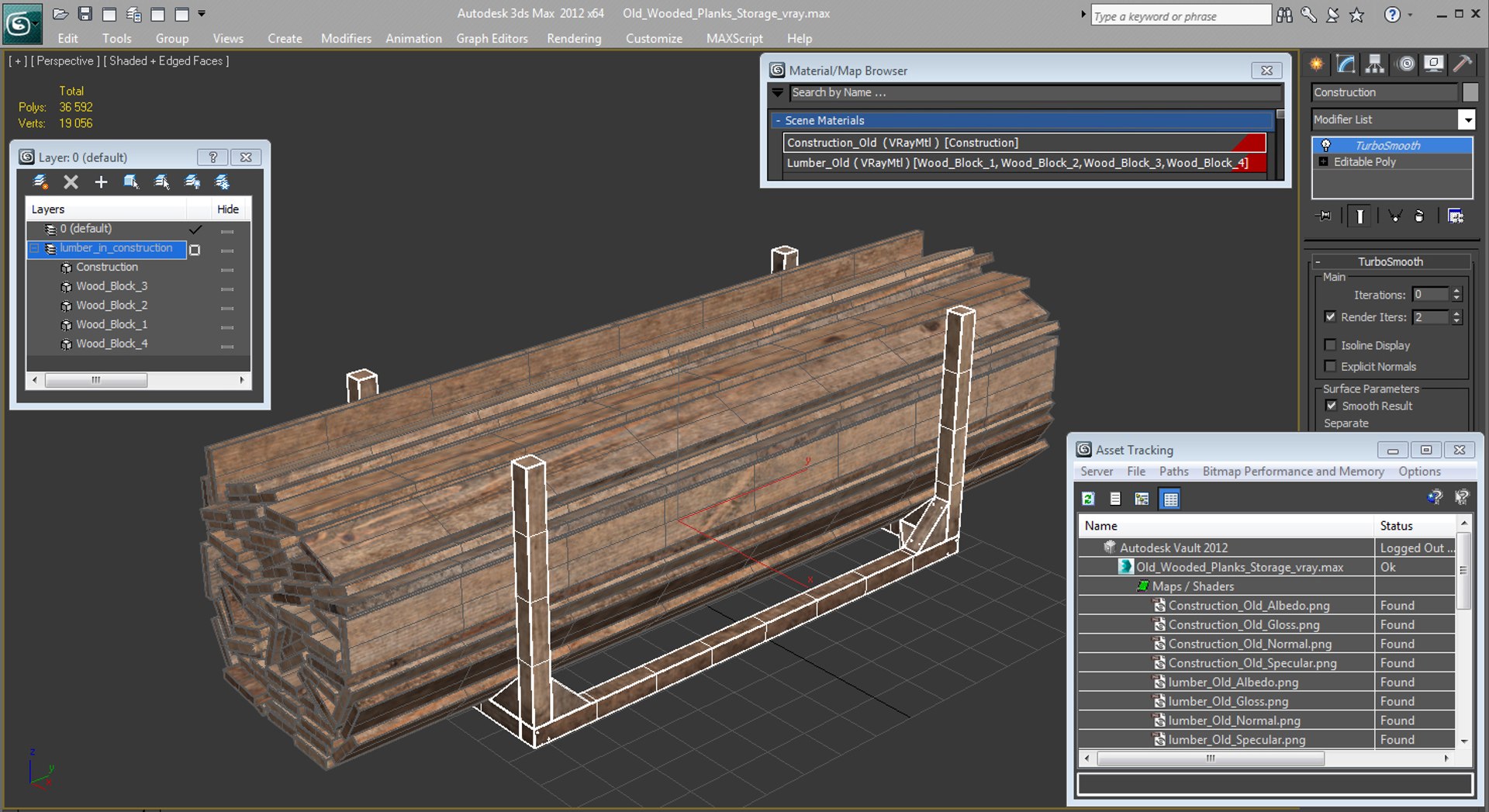 Old Wooded Planks Storage 3D - TurboSquid 1297482