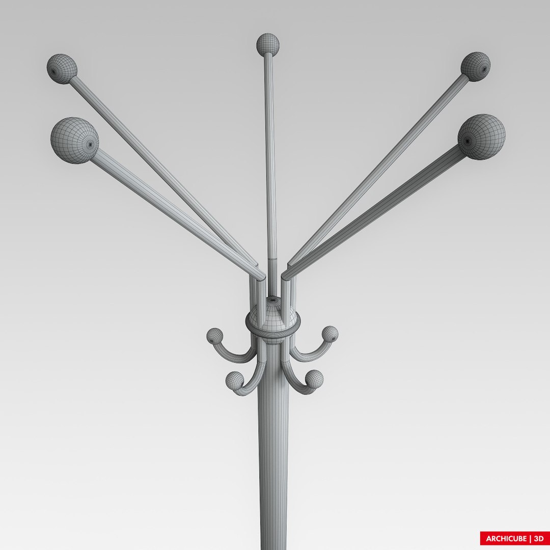3d model coat rack