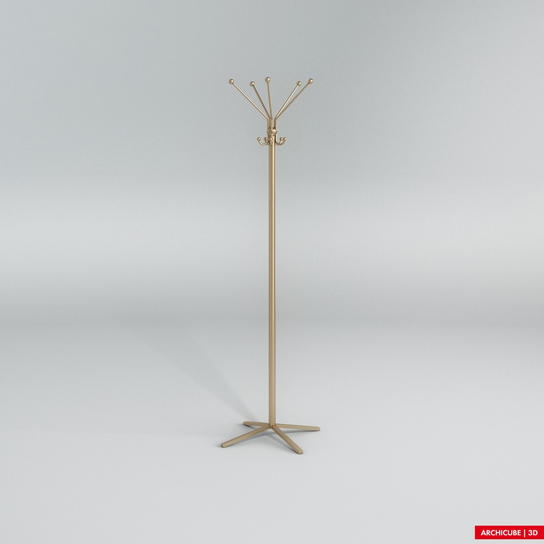 3d model coat rack