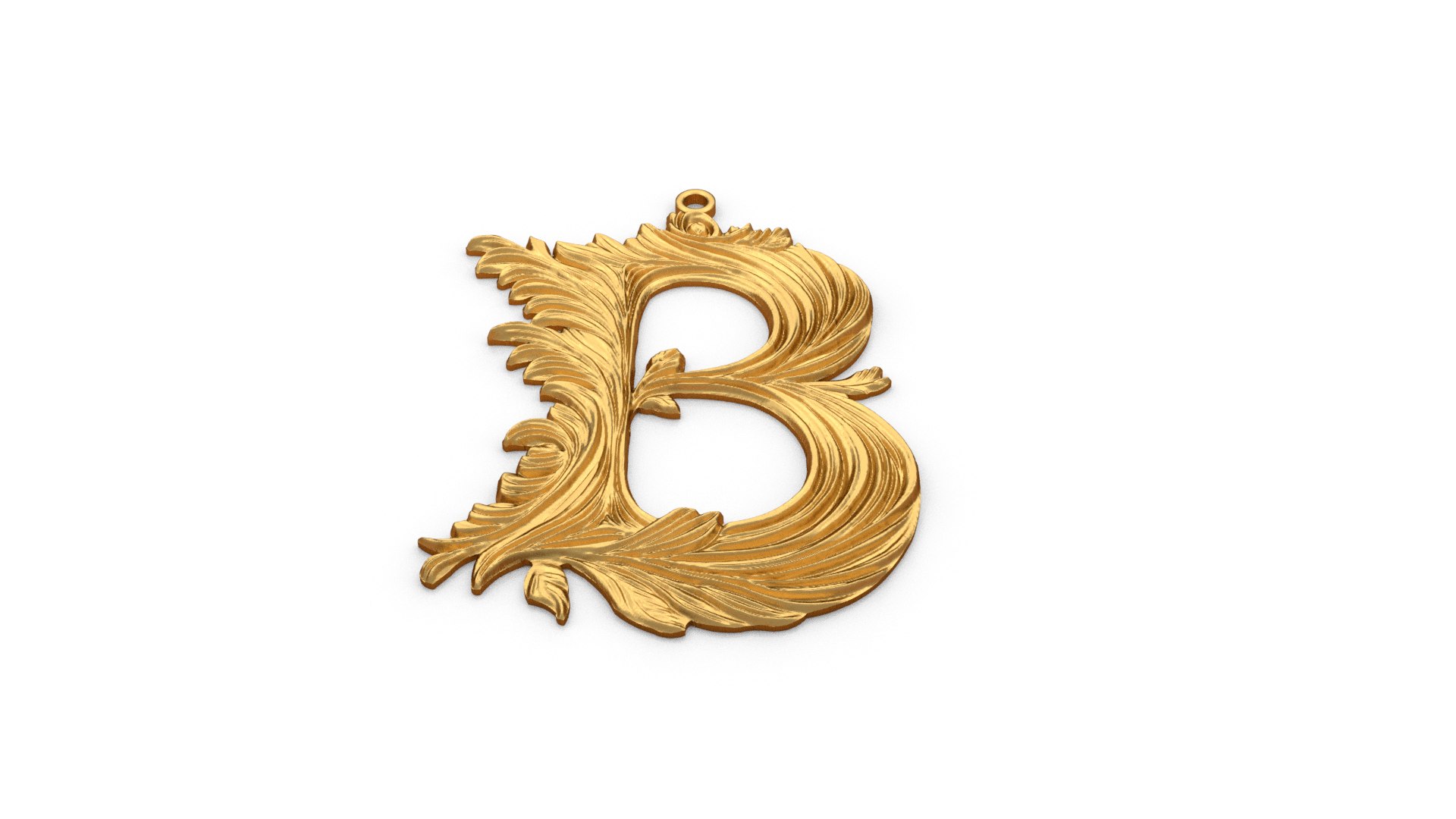 Alphabet Letter B Pendant 3D - TurboSquid 2254534