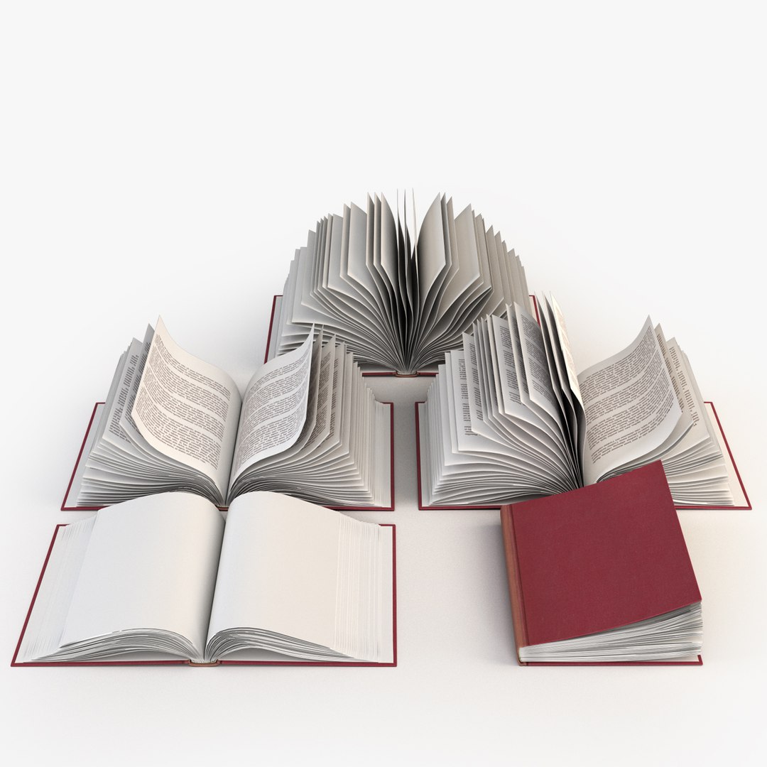 Open books 3D model - TurboSquid 1700187