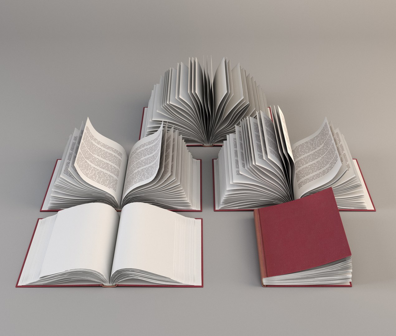 Open books 3D model - TurboSquid 1700187