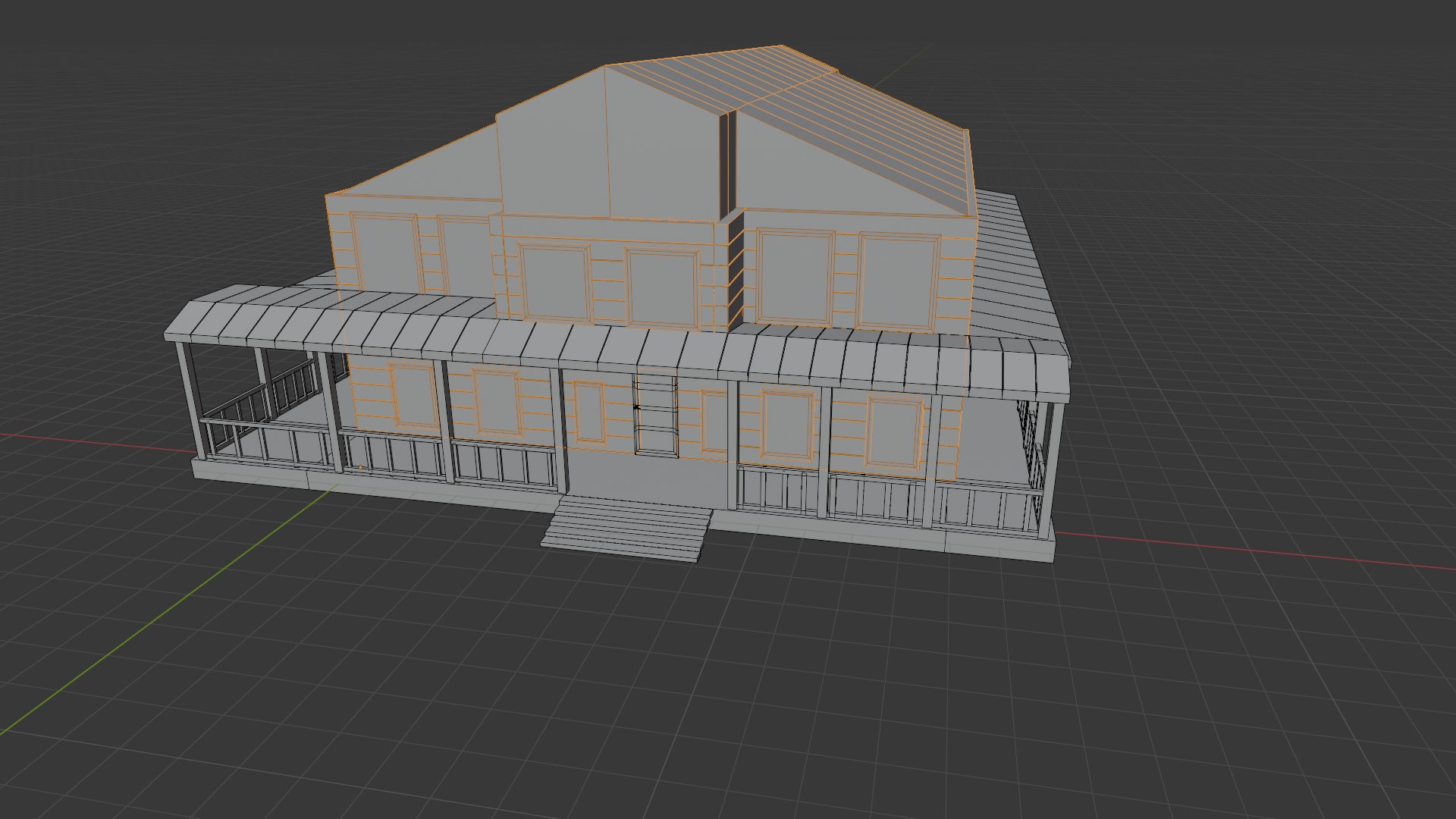 Modern Two-Story House Model With Wooden Details And Marble Accents 3D ...
