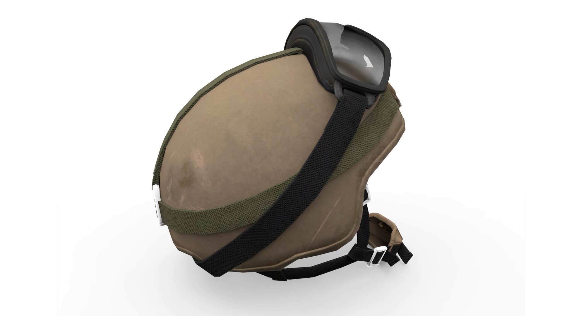 3D Model Army Helmet And Goggles - TurboSquid 1903389