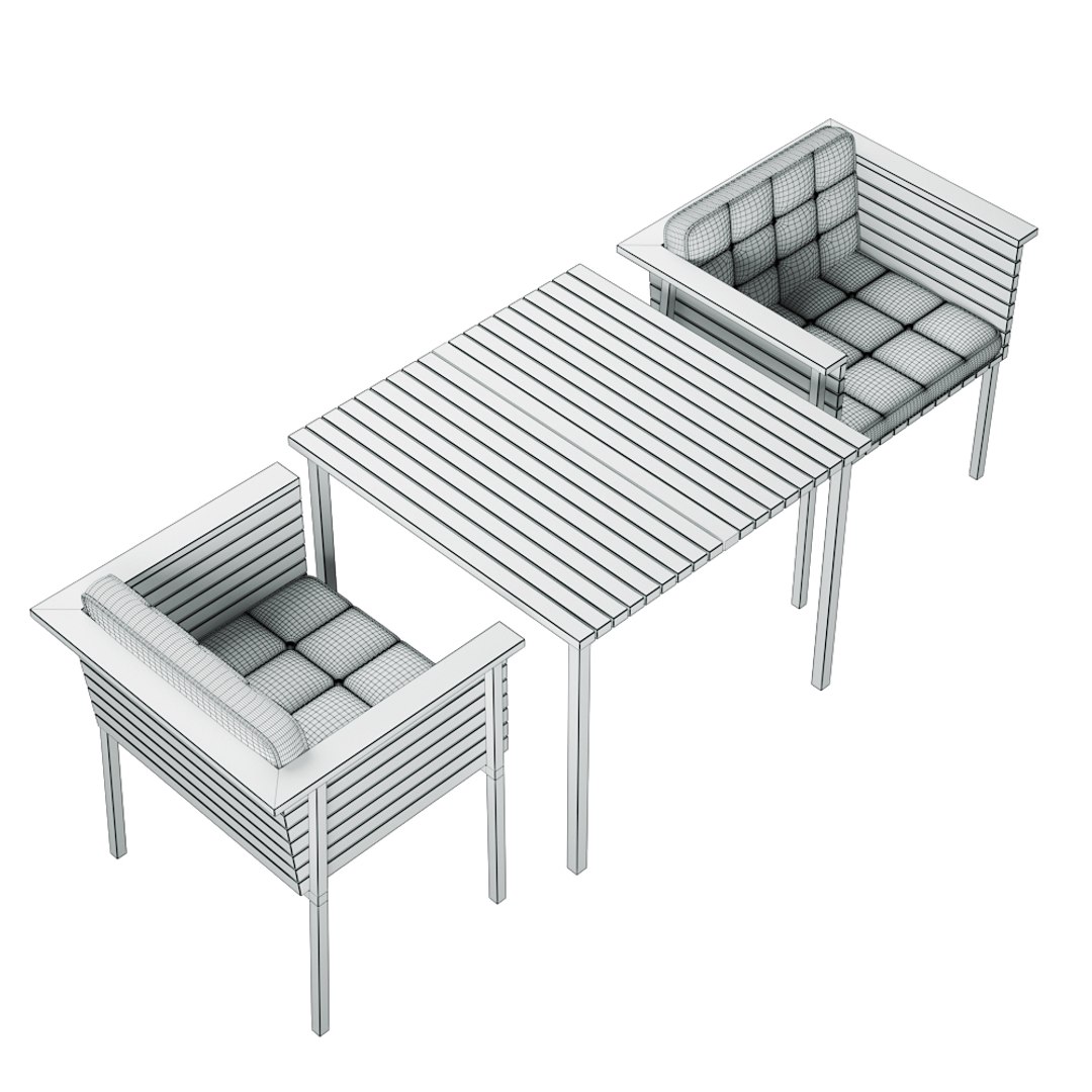 Garden Table 3D Model - TurboSquid 1464627