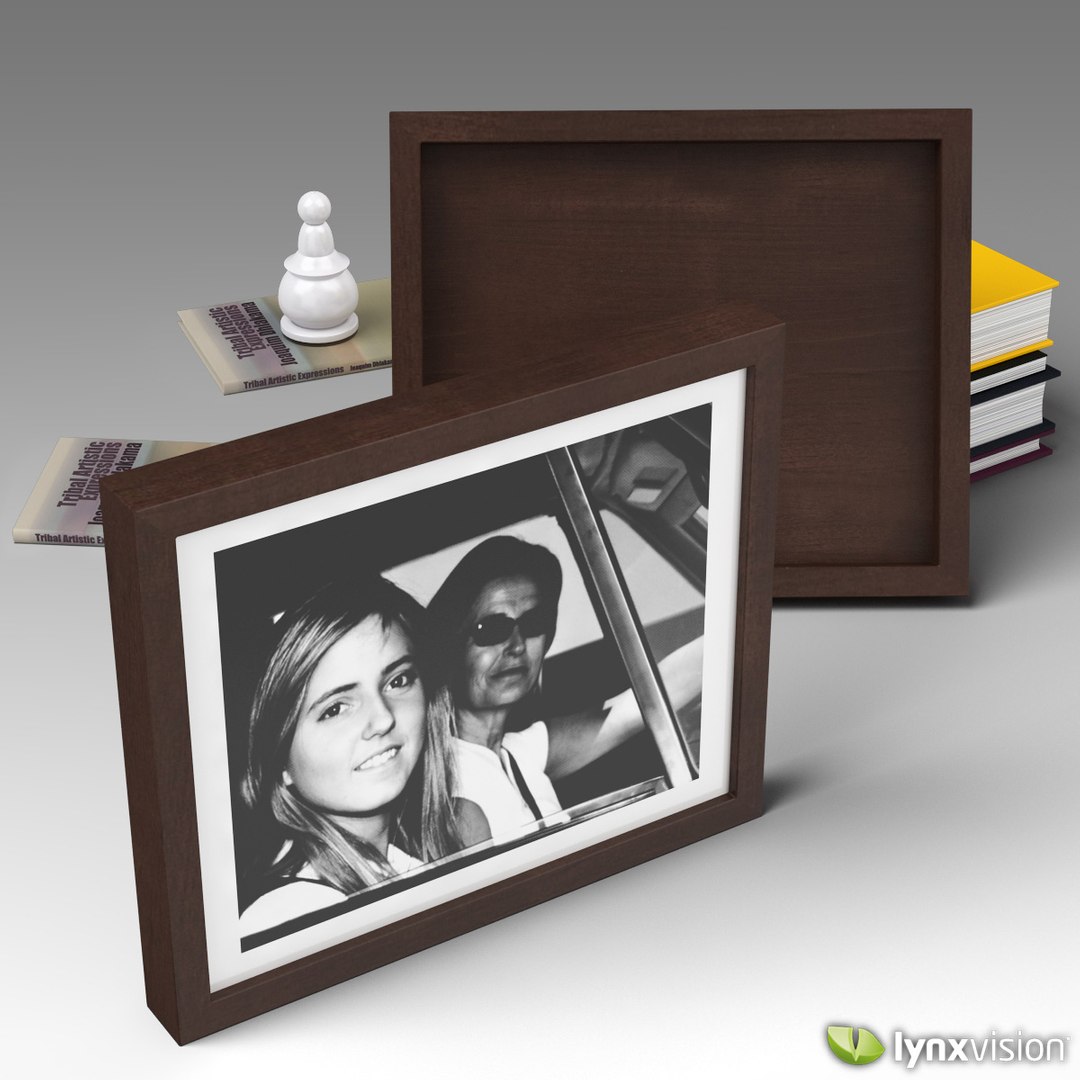 Wooden Photo Frame Books 3d Model
