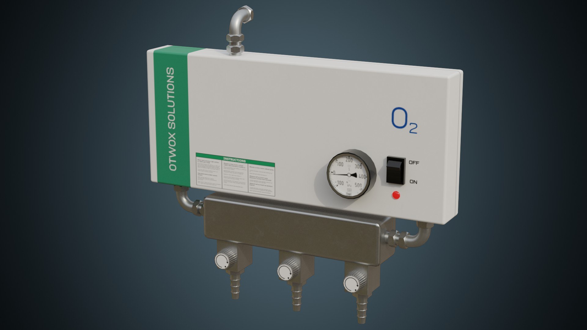 3D Oxygen Distributor 1A Model - TurboSquid 2045194