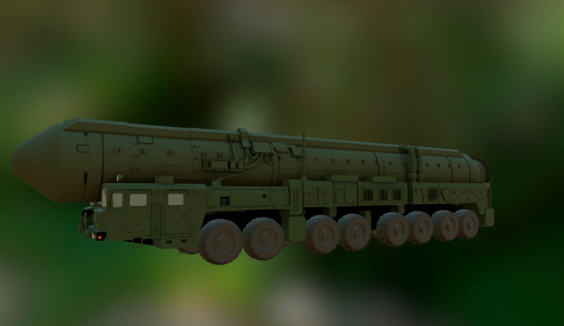 3d Russian Nuclear Weapon Yars Model
