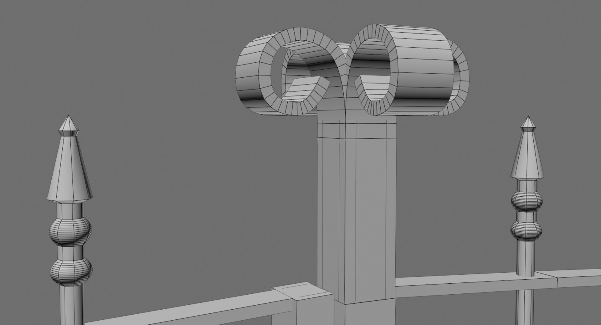 3d Metal Gate Building Model