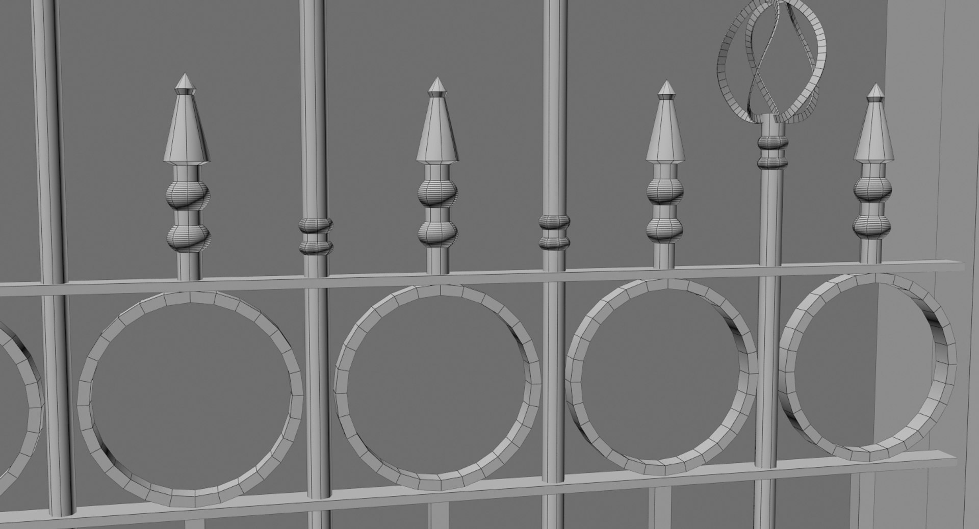 3d Metal Gate Building Model