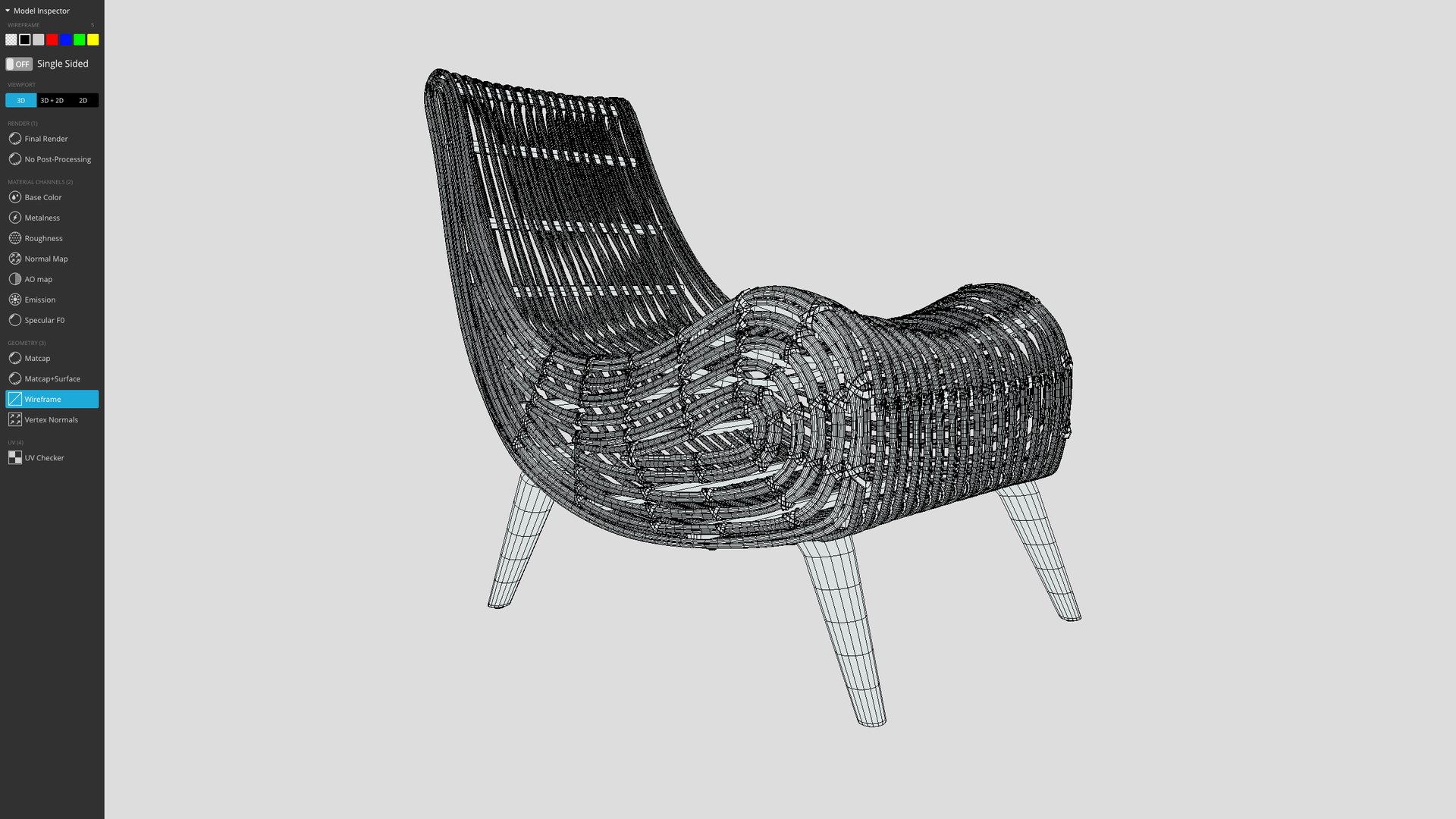 3D model Tika Chair - natural rattan armchair - TurboSquid 2151477