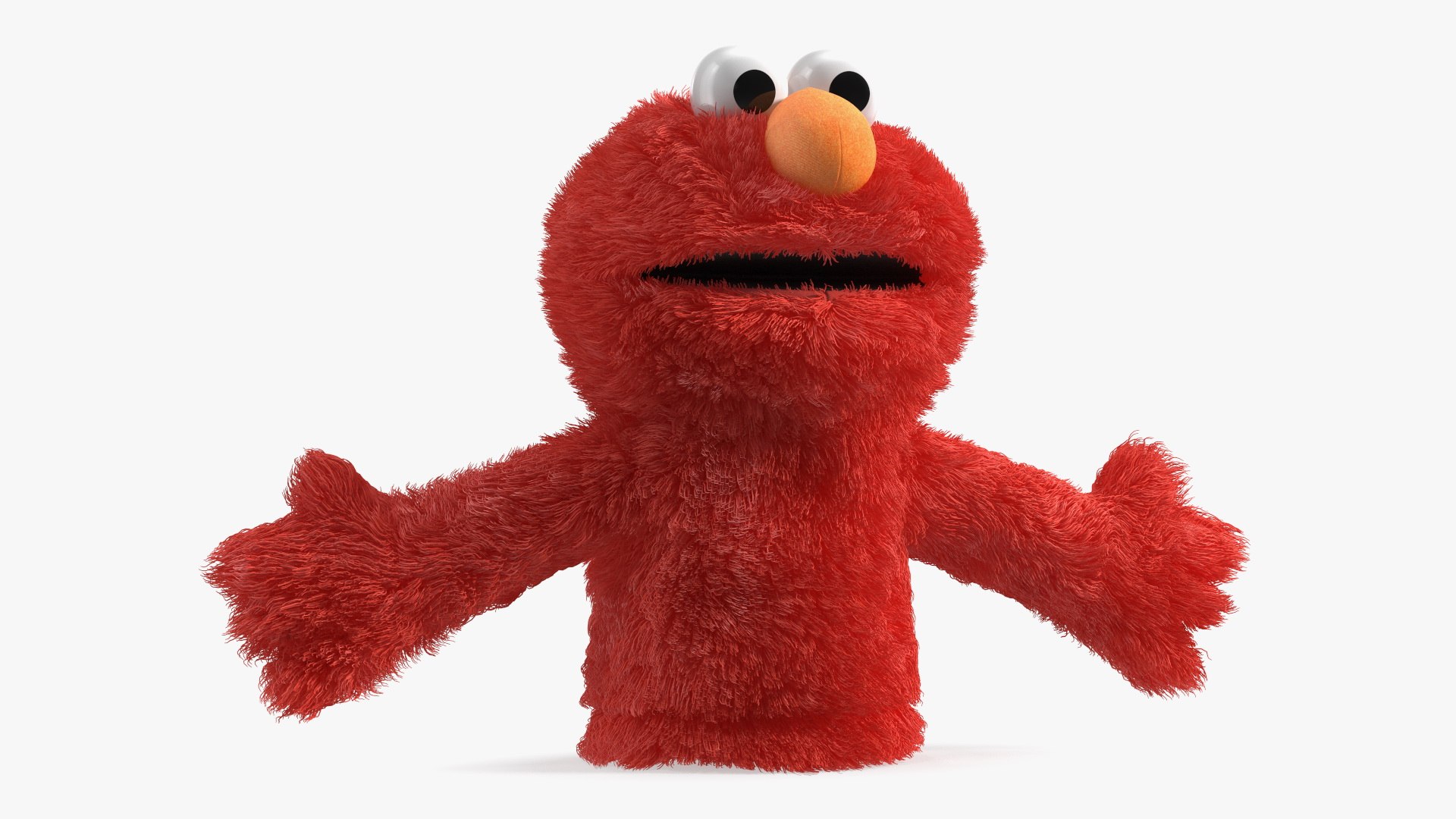 Hand Puppet Elmo Fur Rigged 3D Model - TurboSquid 2004682