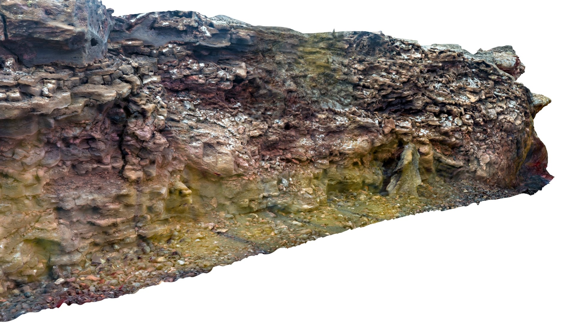 lava cliff 16k 3d obj