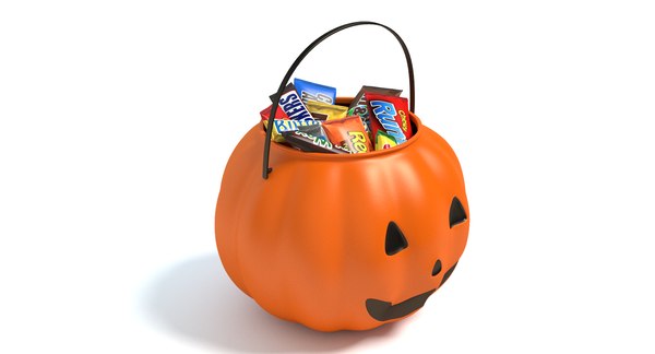 halloween candy bucket 3d model