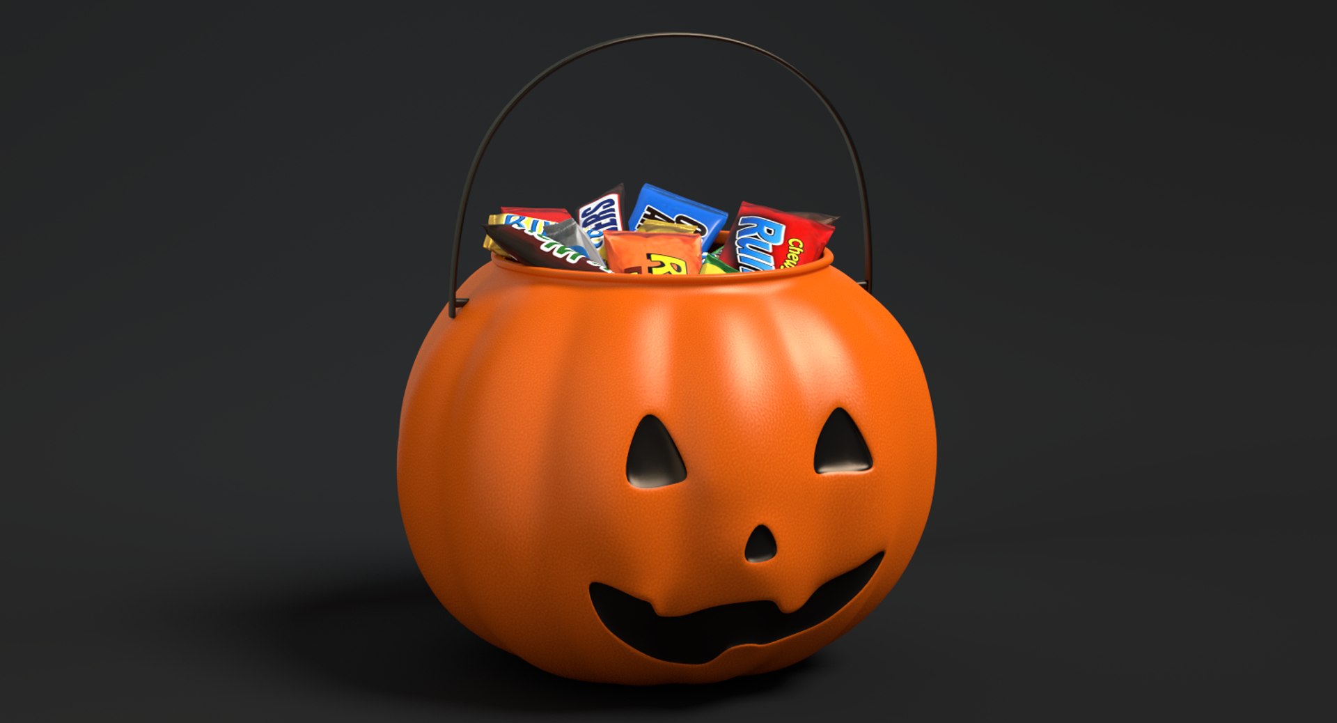 Halloween Candy Bucket 3d Model