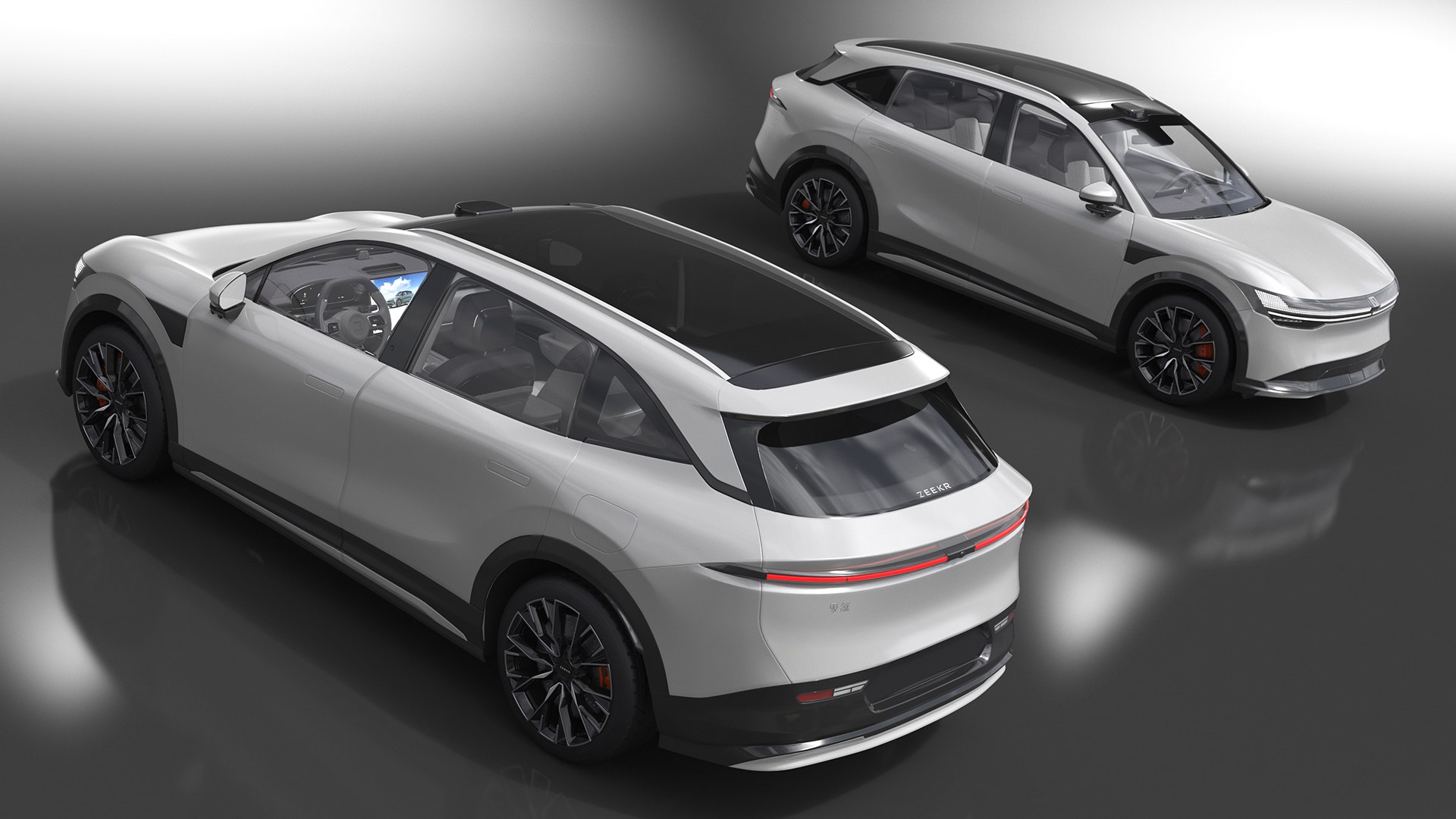 3D Zeekr 7X Pearl White Electric SUV Simplified Model - TurboSquid 2396176