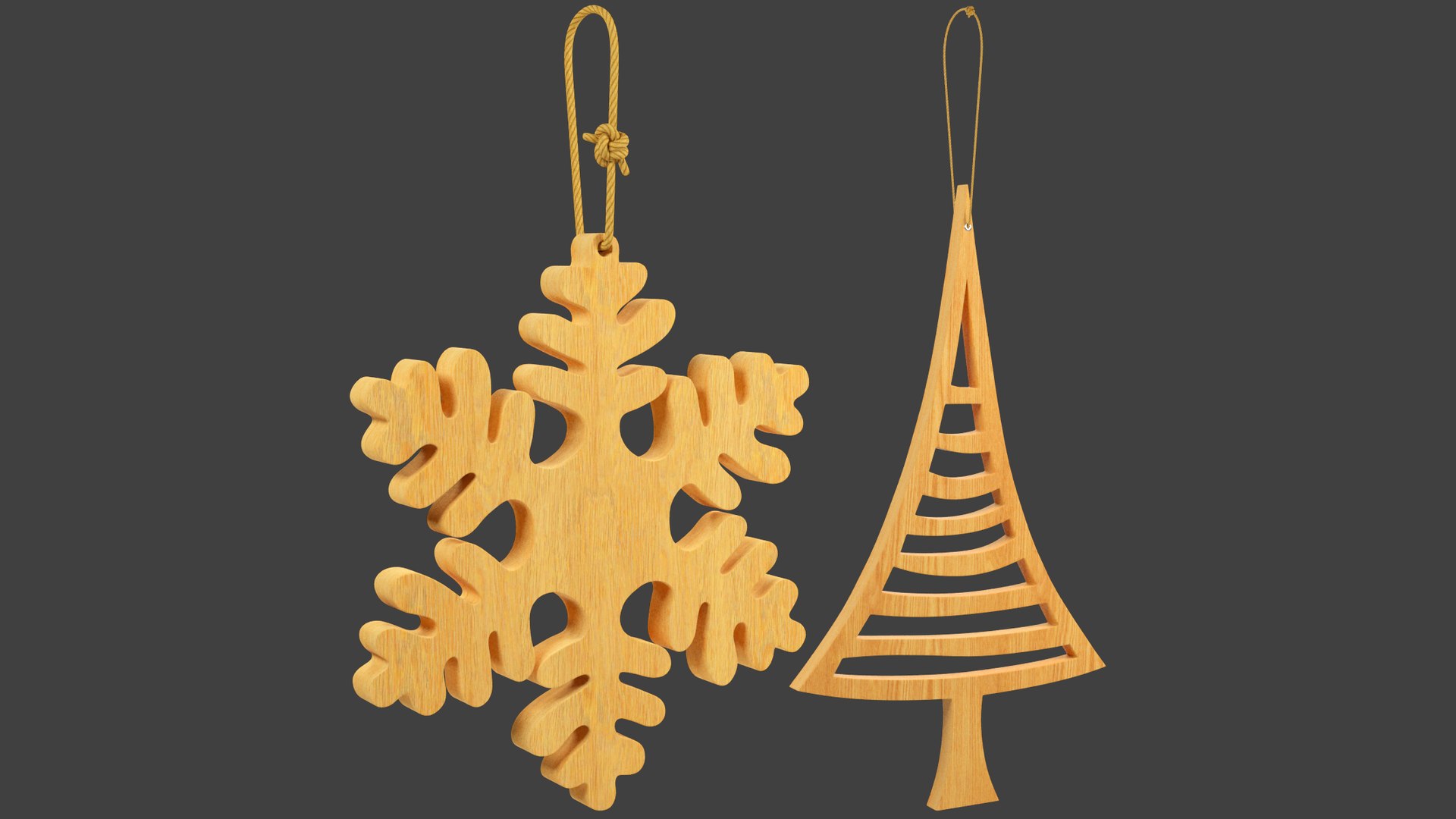 Wooden Christmas Tree Toys Collection V1 3D model - TurboSquid 1999935