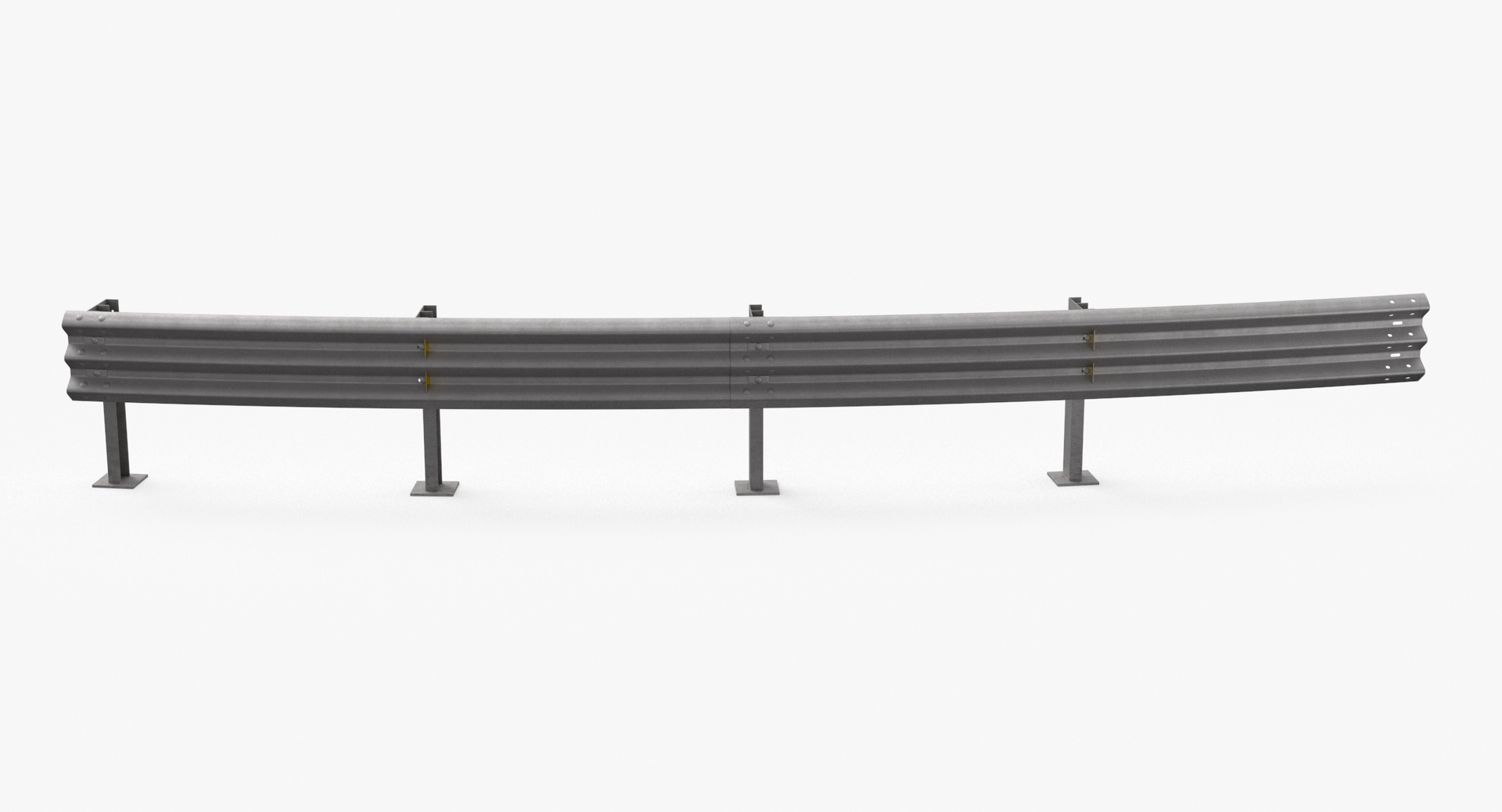 3D Guardrail Thrie Beam Curved R 20m Single - TurboSquid 1915694