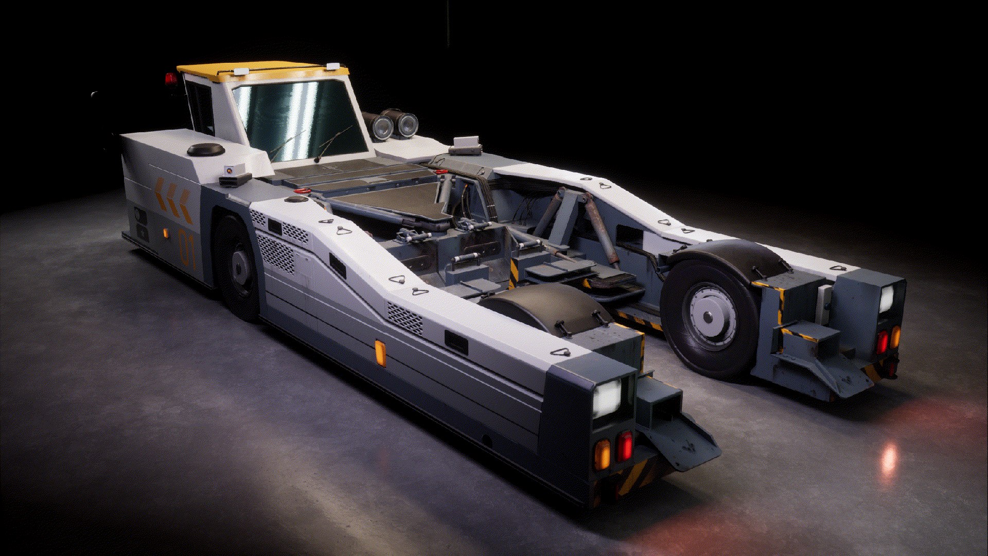 3D Aircraft Pushback Vehicle - TurboSquid 1414667