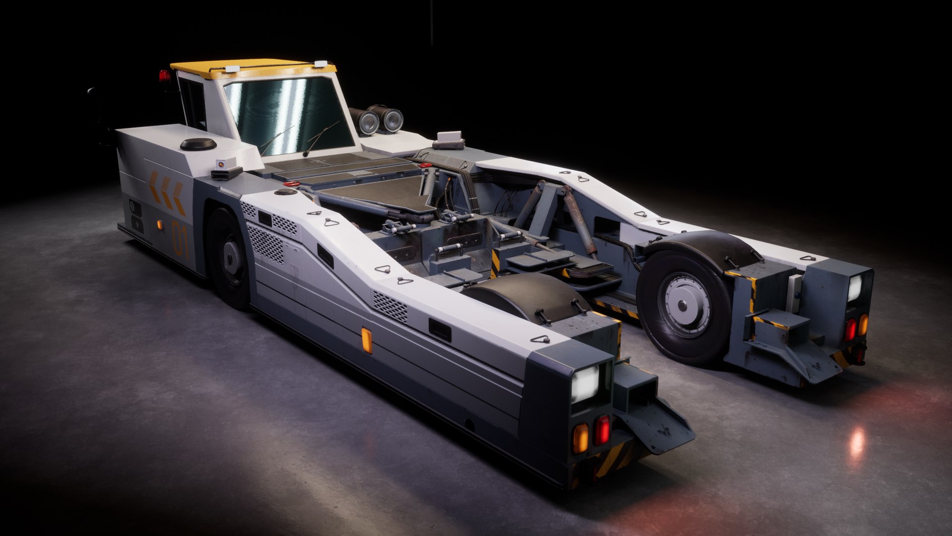 3D Aircraft Pushback Vehicle - TurboSquid 1414667