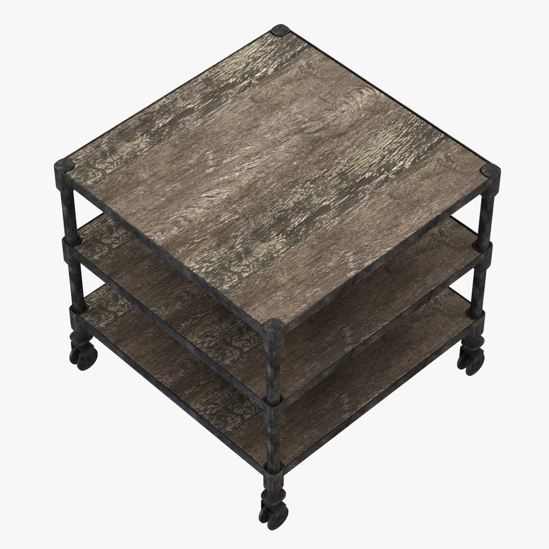 3d Model Dutch Industrial Table