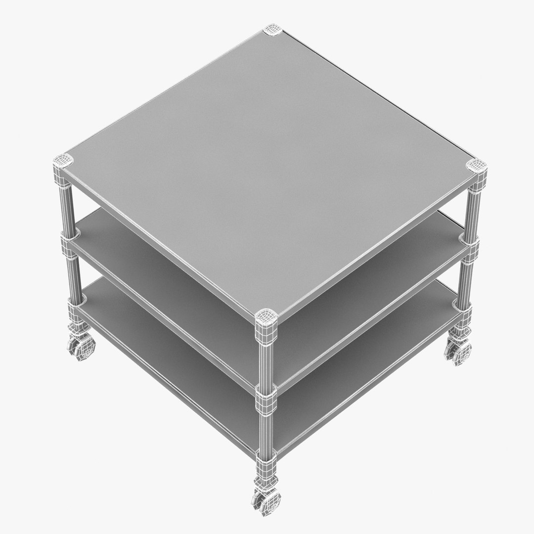 3d Model Dutch Industrial Table