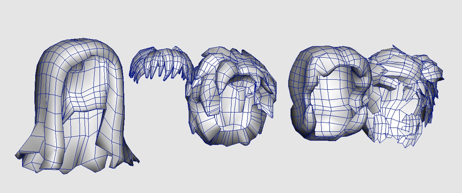 3d Character Parts Human Heads Model