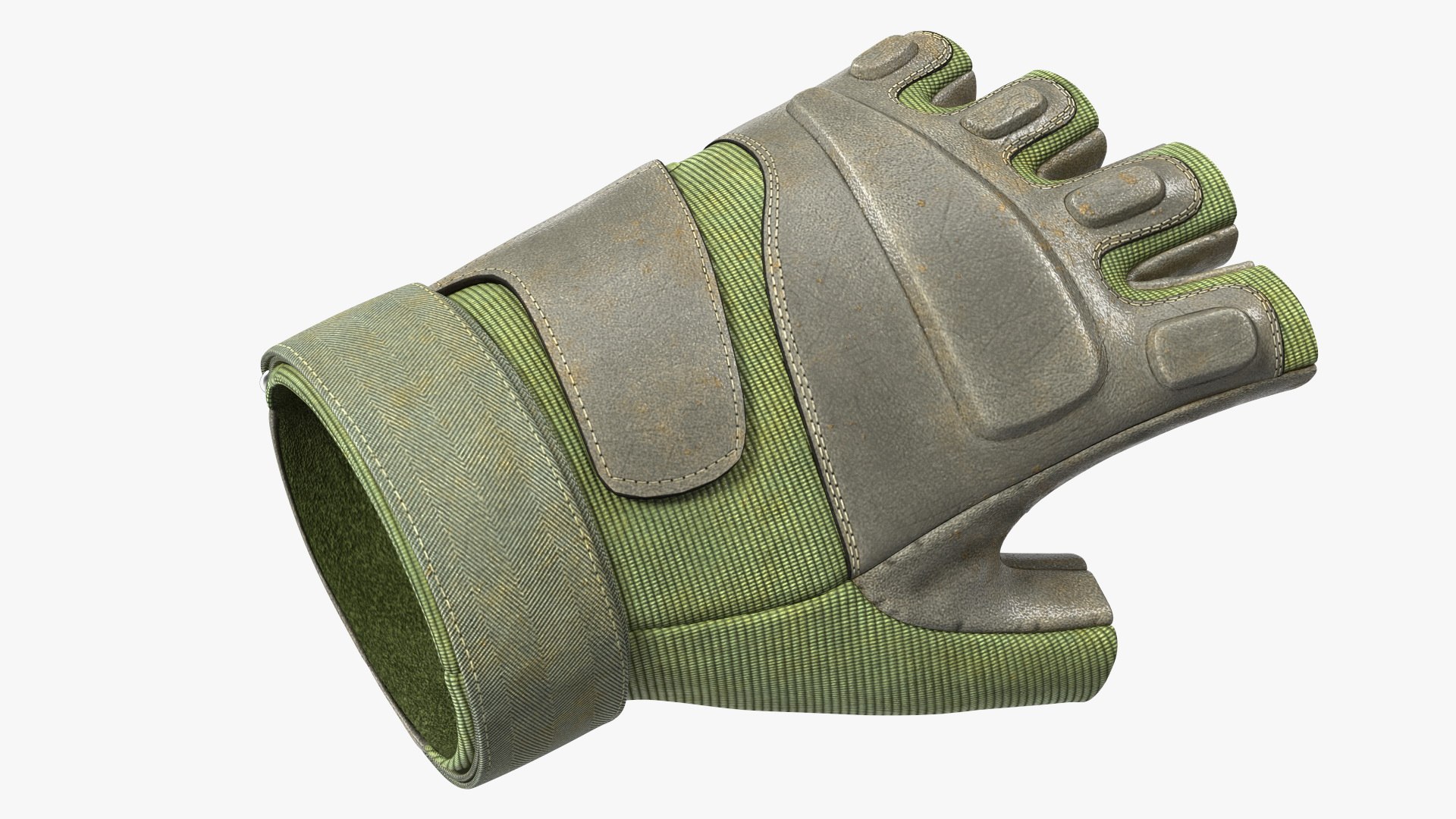 3D Tactical Fingerless Gloves Green - TurboSquid 2206550