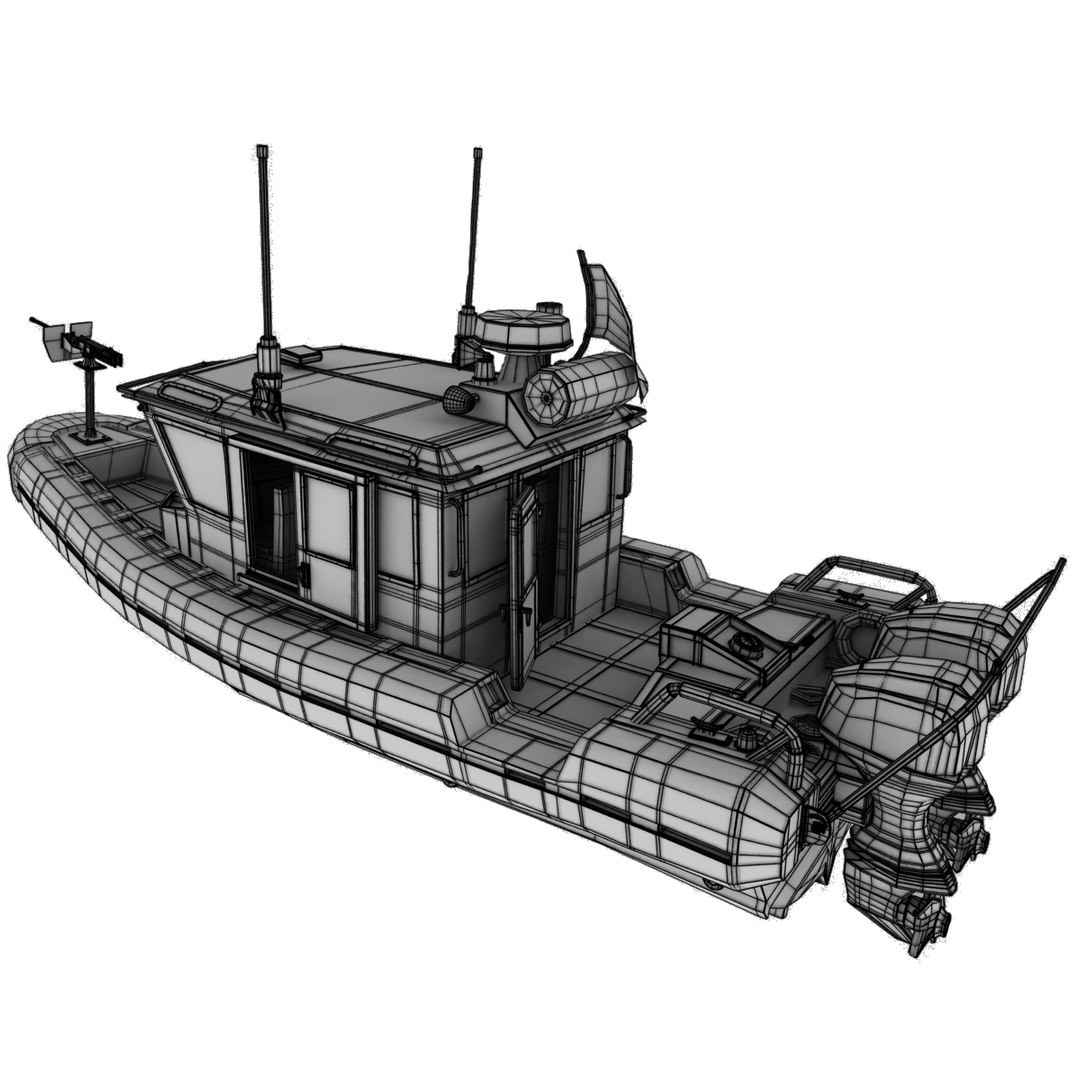 3d Model Coast Guard Watercraft Boat