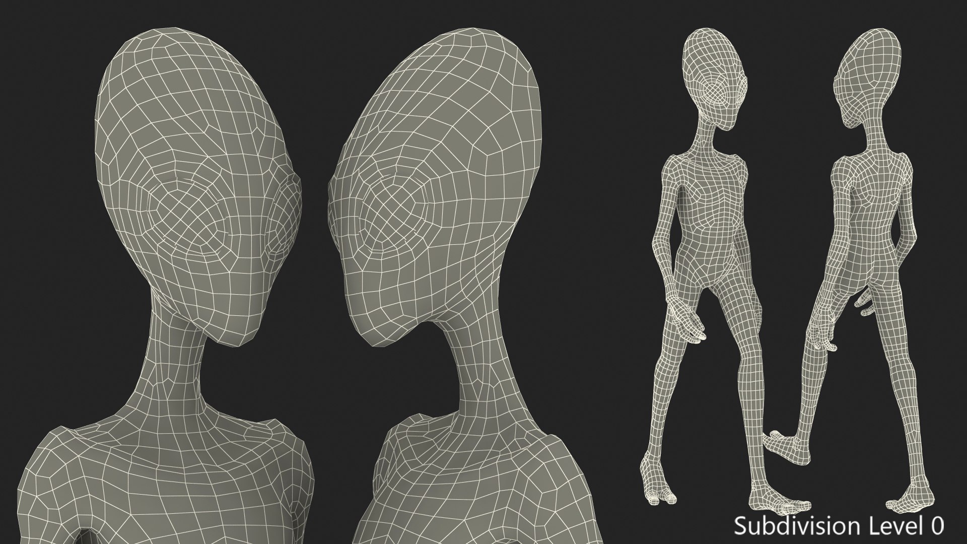 Humanoid Alien Walking Pose 3D Model - TurboSquid 1657684
