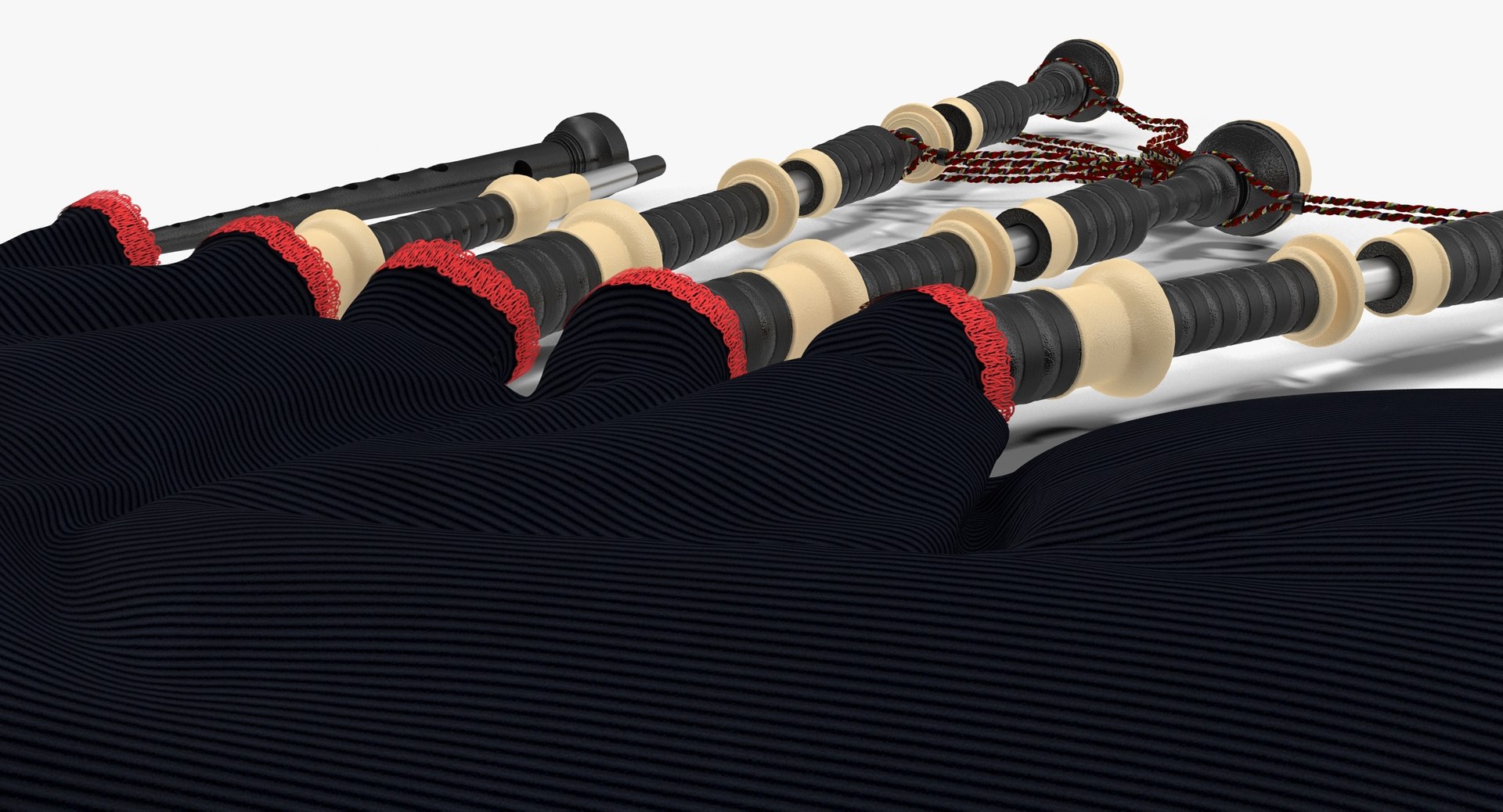 Bagpipes Velvet Black C4d