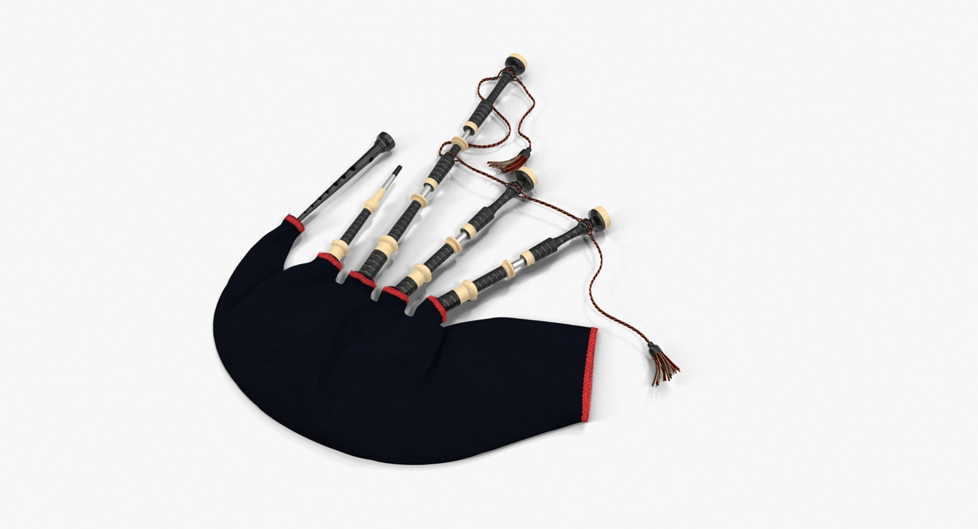 Bagpipes Velvet Black C4d