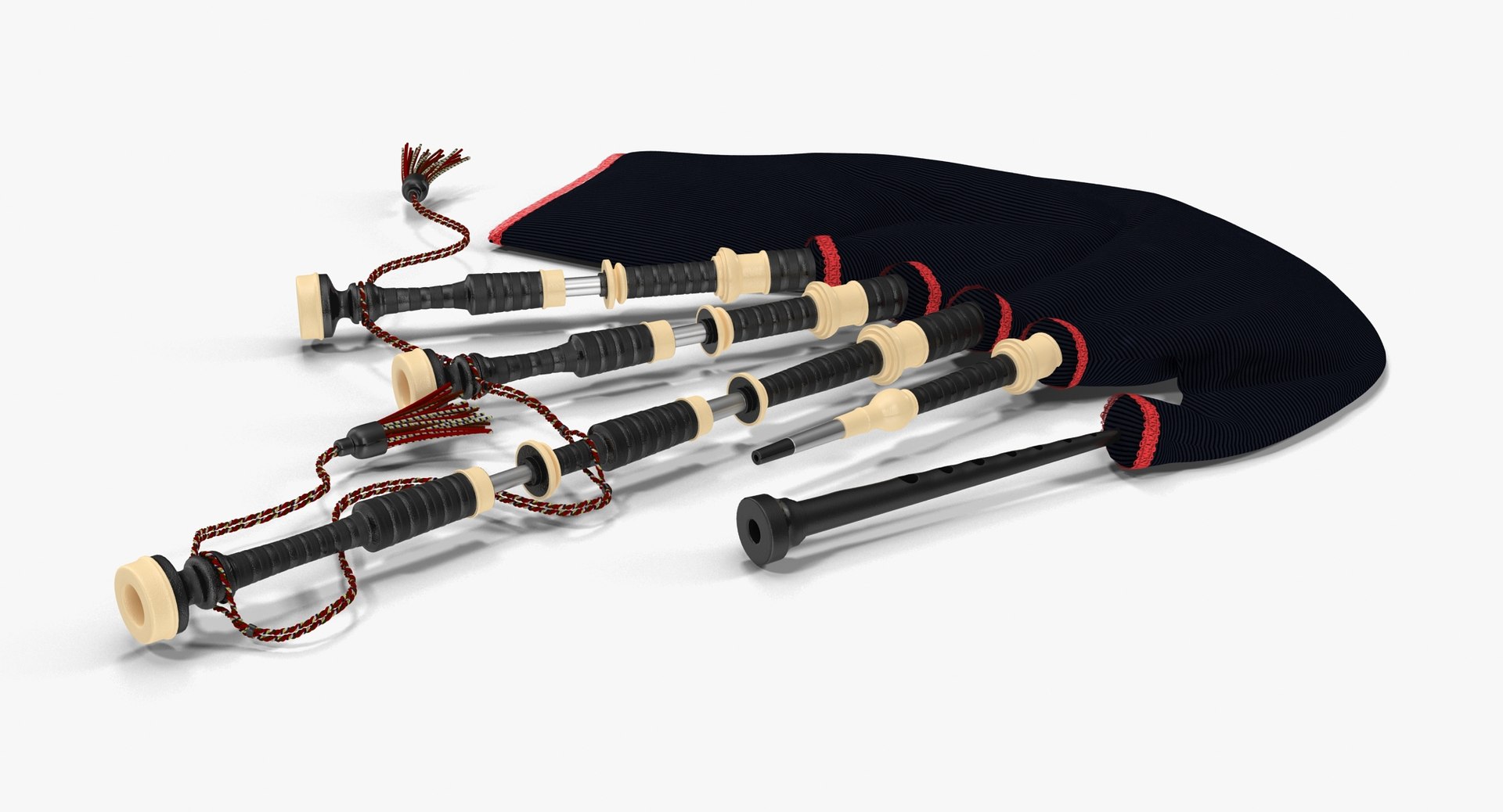 Bagpipes Velvet Black C4d