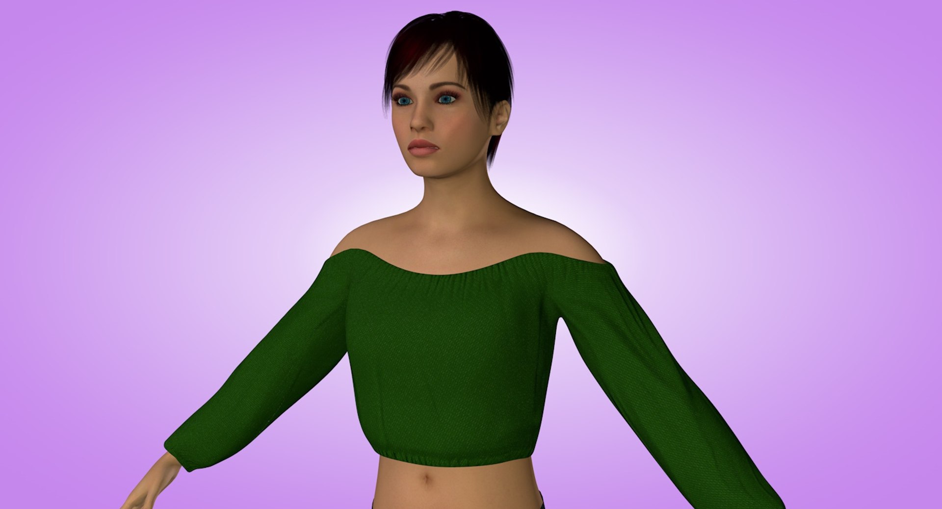 female rigged 3d c4d