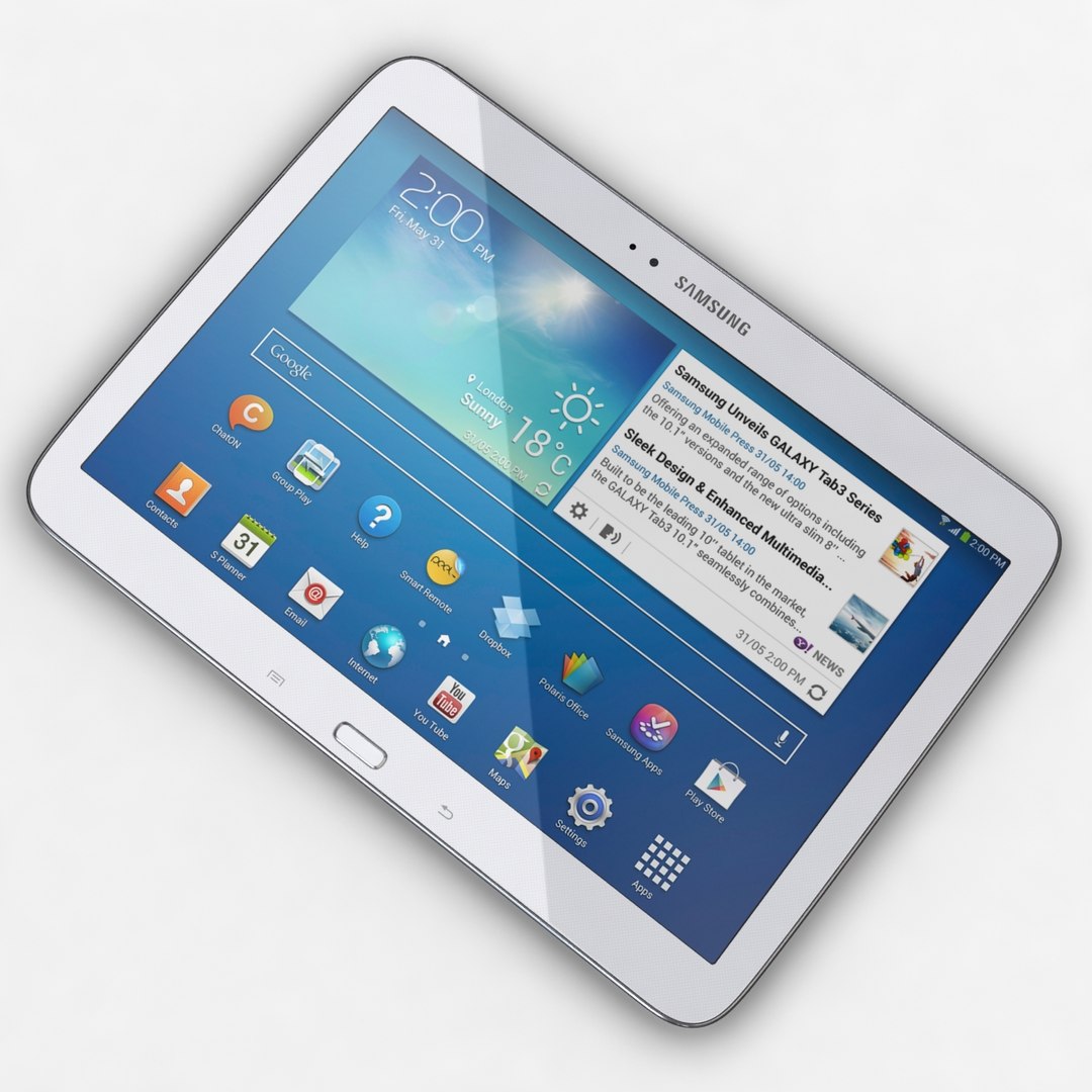 samsung galaxy tab 3 3d model