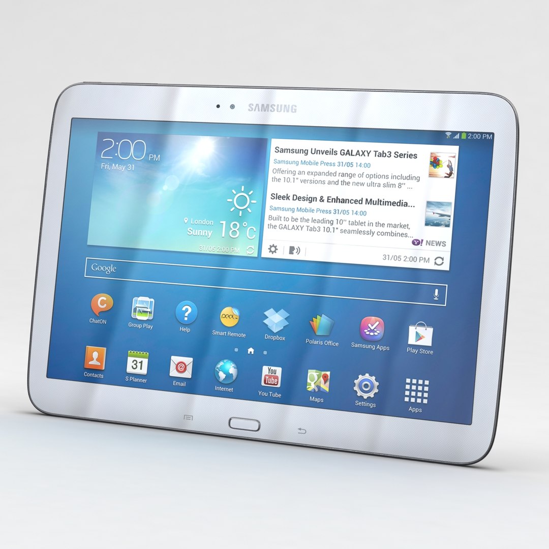 samsung galaxy tab 3 3d model