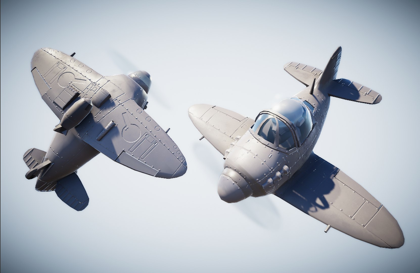 Plane Pbr Spitfire 3D Model - TurboSquid 1502413