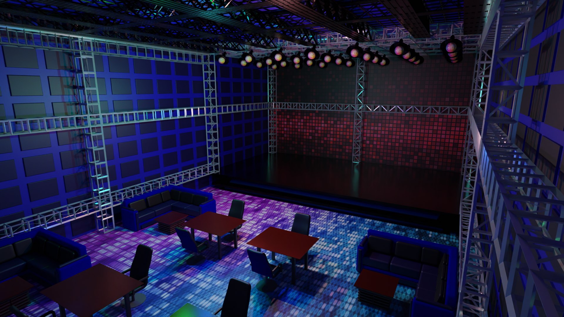 Nightclub Disco interior 3D model - TurboSquid 2161382