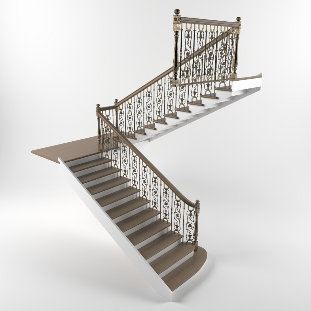 3D Interior Stairs Model - TurboSquid 1266931
