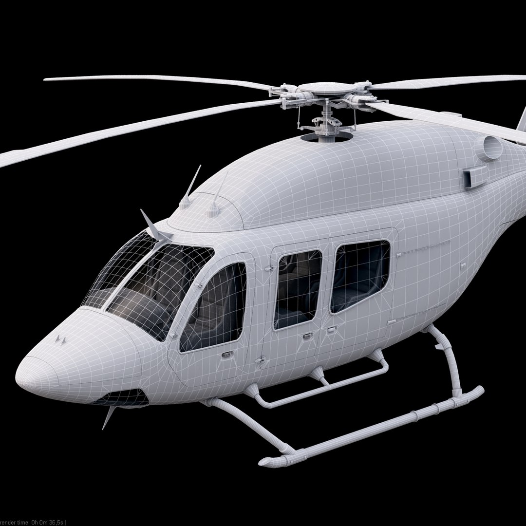 3d Model Bell 429 Helicopter Interior