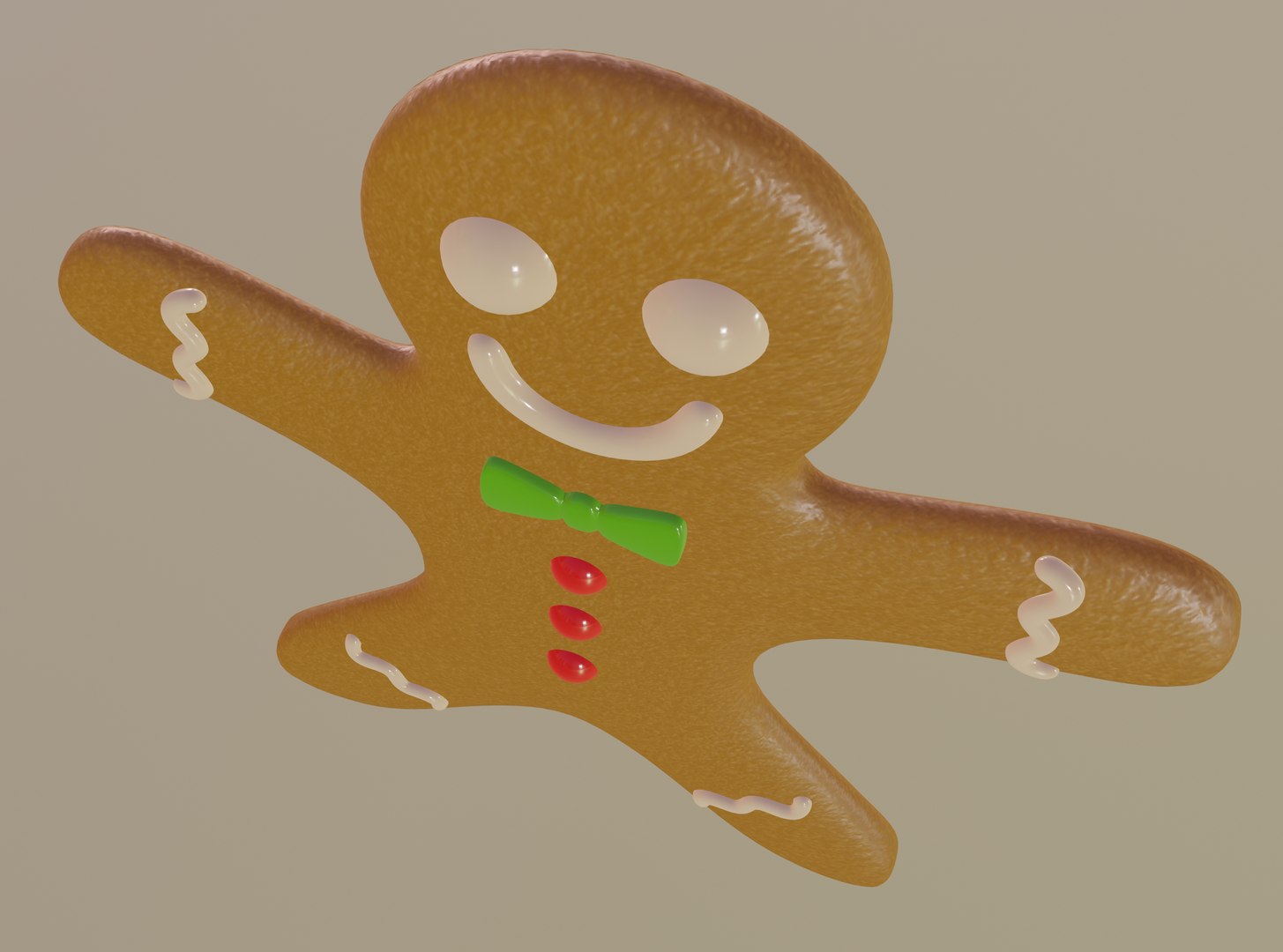 3D Gingerbread Man - TurboSquid 1481410