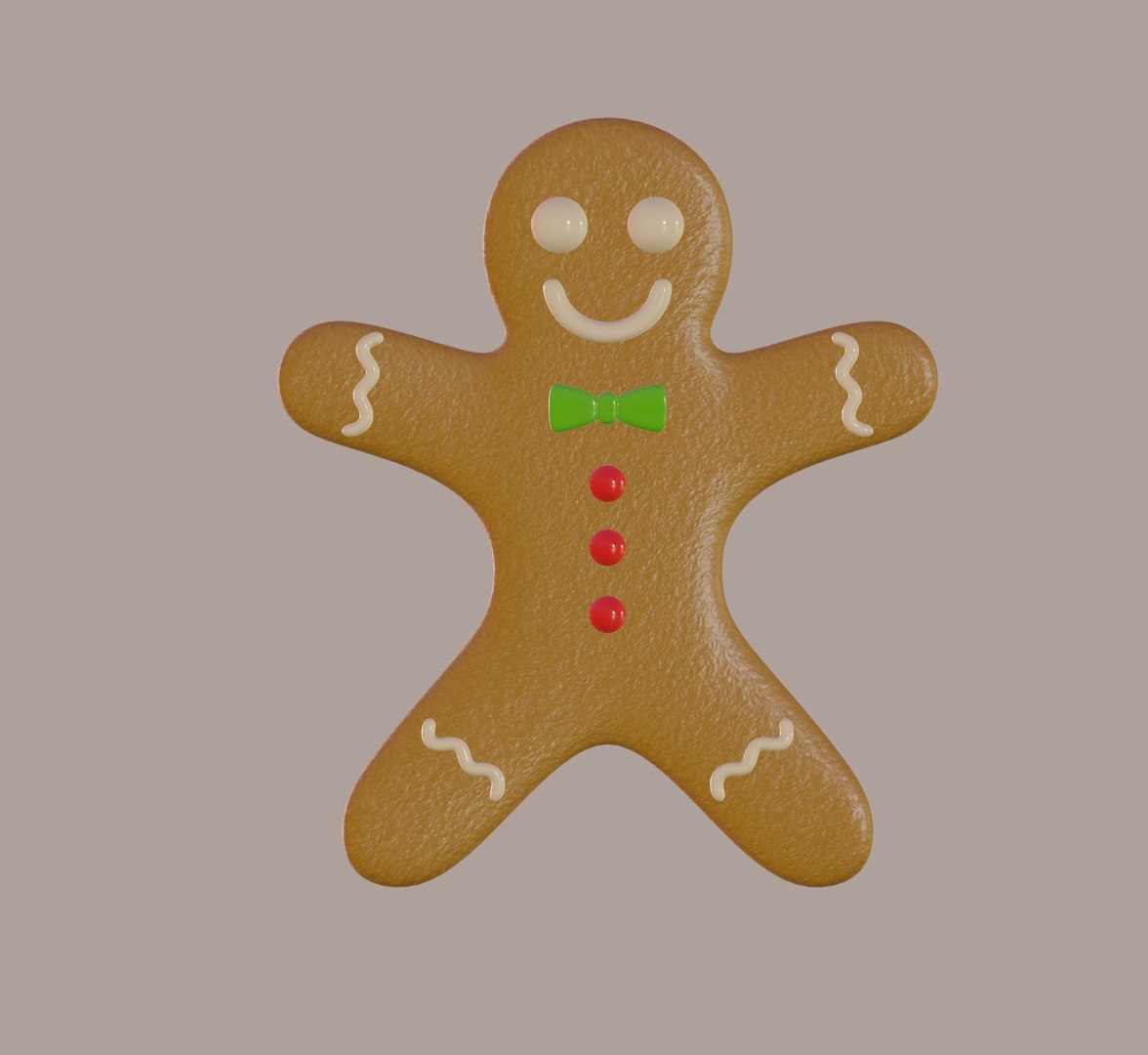 3D Gingerbread Man - TurboSquid 1481410