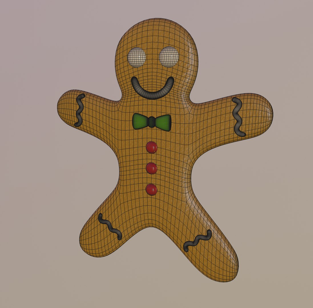 3D Gingerbread Man - TurboSquid 1481410
