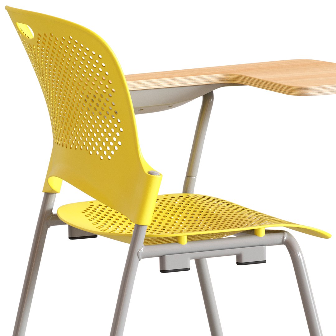 3D model Herman Miller Caper Stacking Chair with table - TurboSquid 1960793