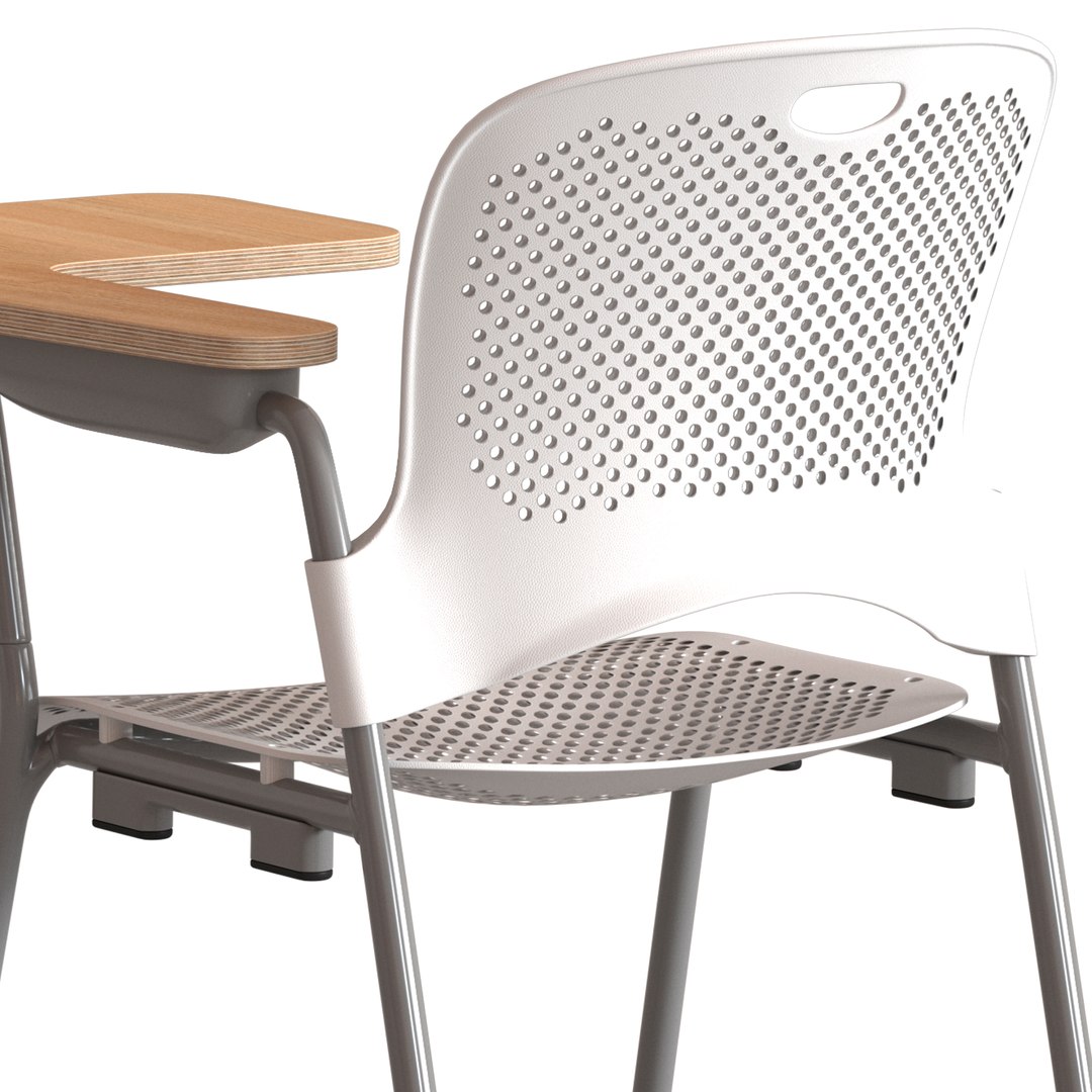 3D model Herman Miller Caper Stacking Chair with table - TurboSquid 1960793