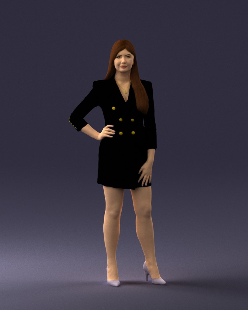 Girl Posed Model Turbosquid 1536446