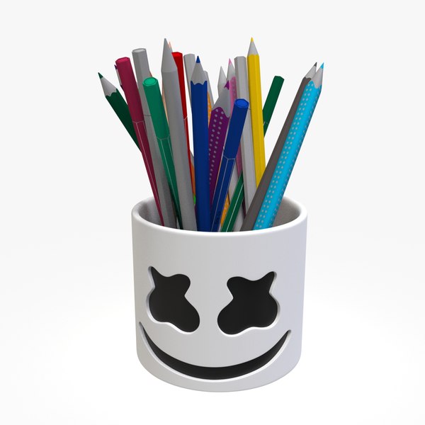 modèle 3D de Porte-crayon Fortnite en forme de tête de Marchmello ...
