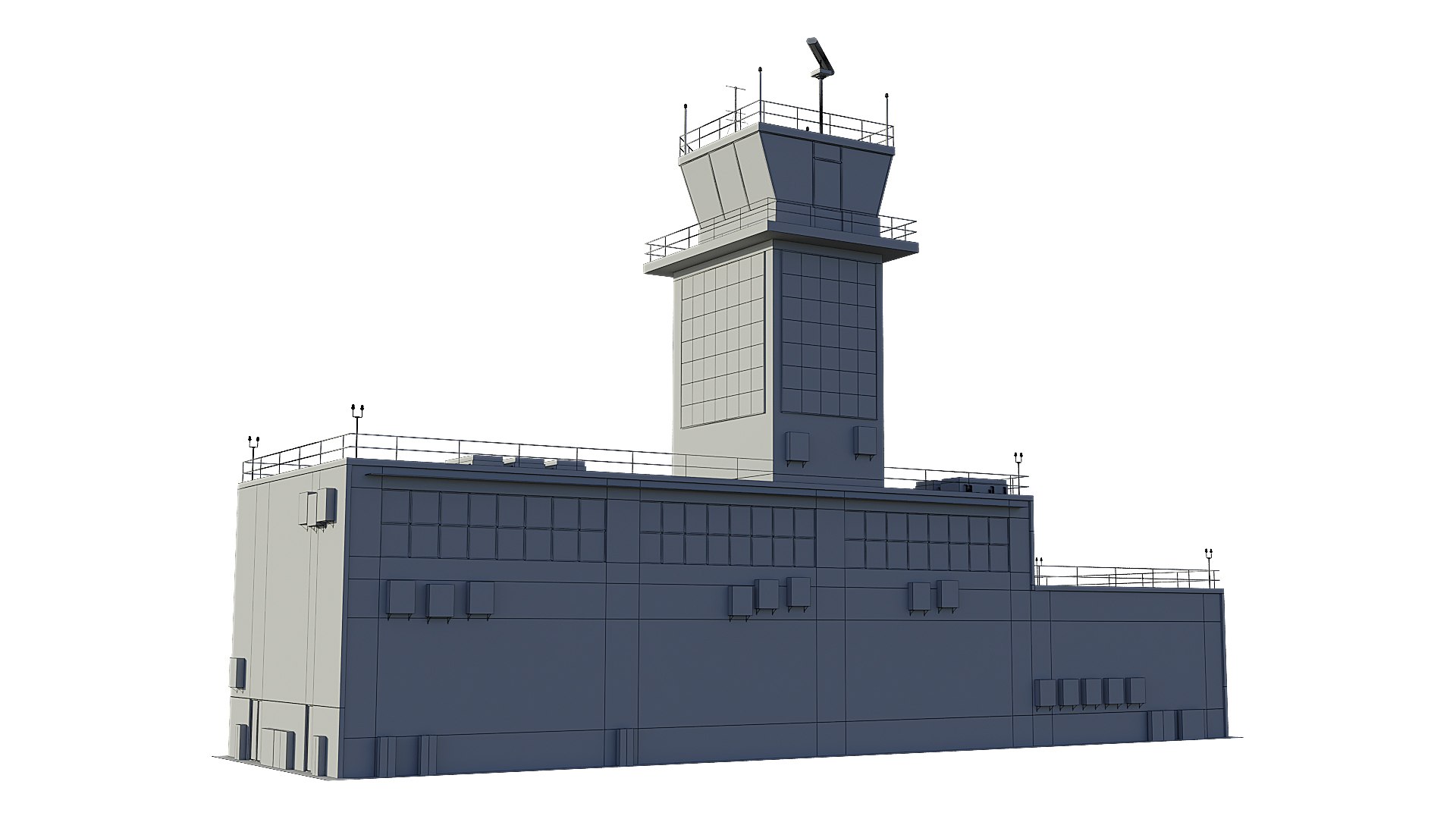 3D Airport Control Tower model - TurboSquid 1828225