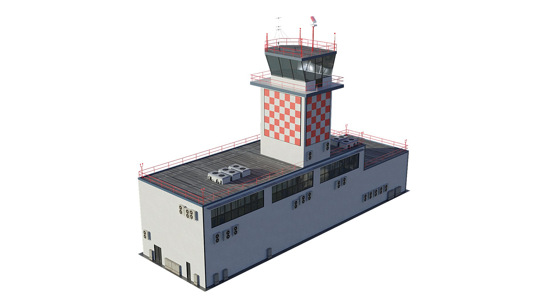 3D Airport Control Tower model - TurboSquid 1828225